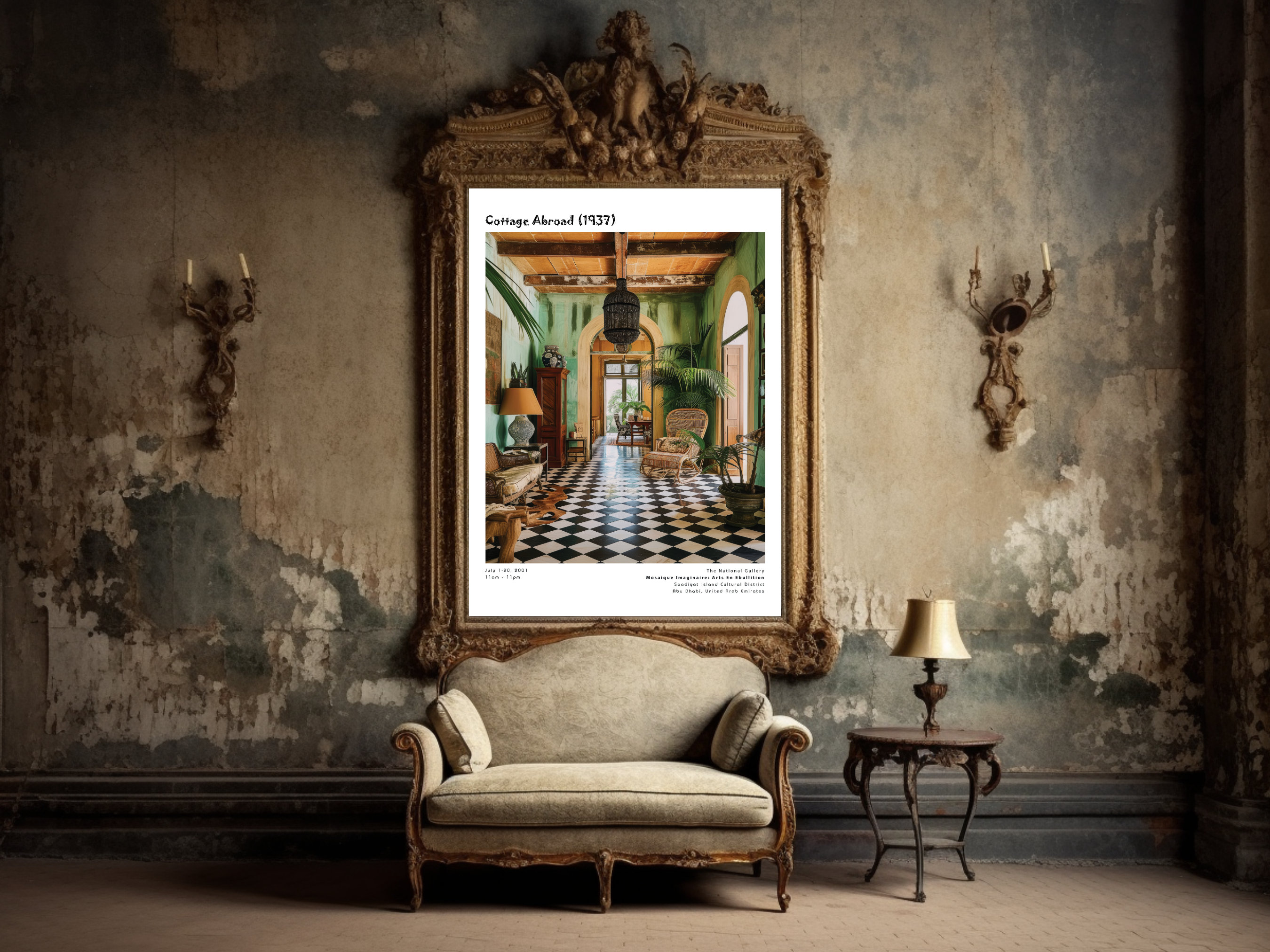 Vintage Colonial House, Jungle Wall Art, Travel Print, British Empire ...