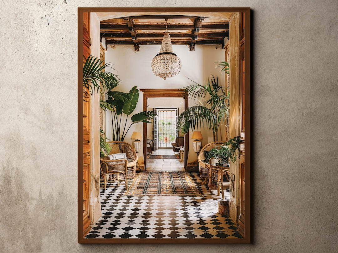 Vintage Colonial House, Jungle Wall Art, Travel Print, British Empire ...