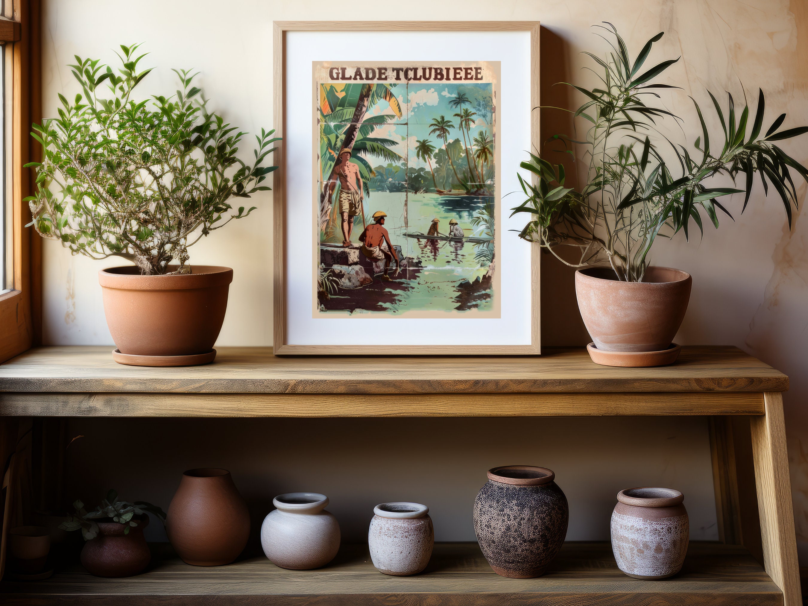 Colonial Photo, Jungle Wall Art, Vintage Postcard, British Colonial ...