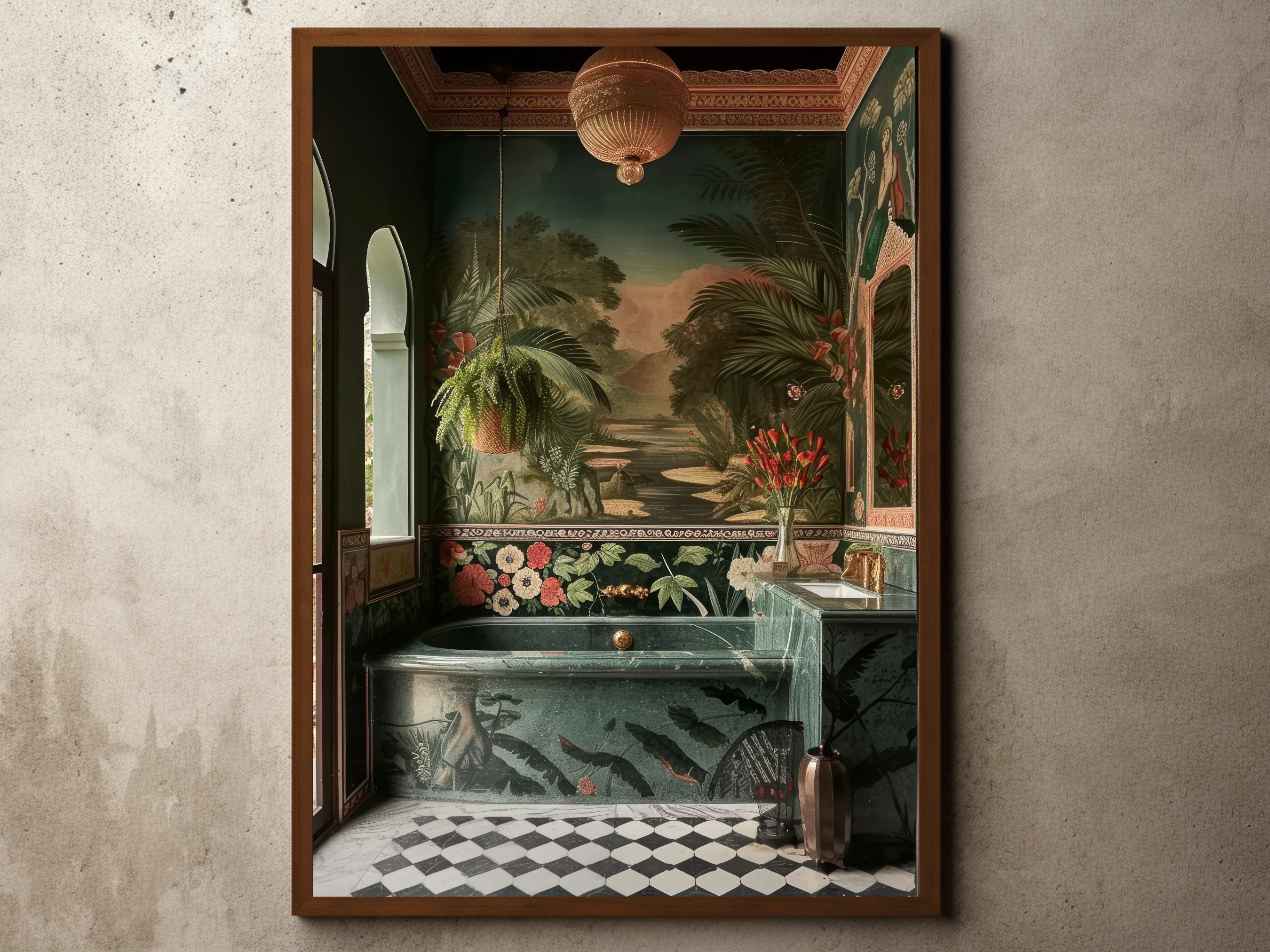 Vintage Colonial House, Jungle Wall Art, Travel Print, British Empire ...