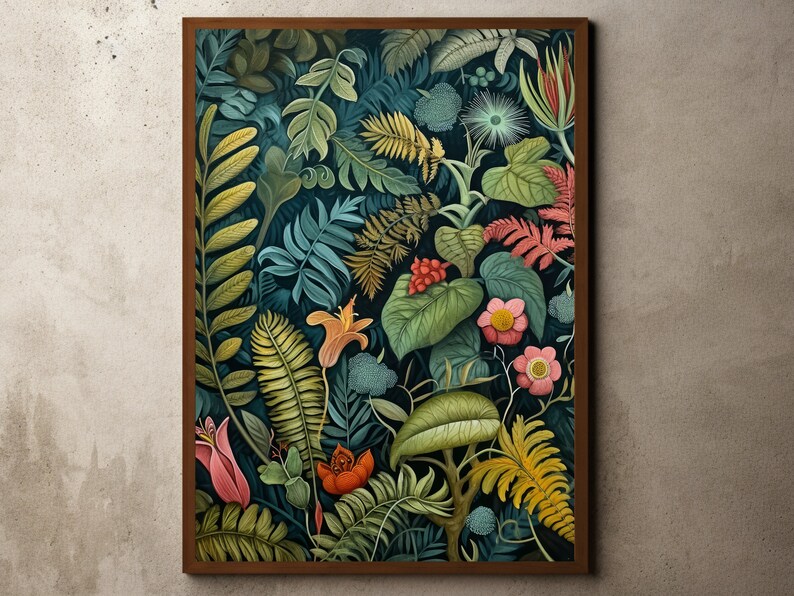 Henri Rousseau Print, Rousseau Poster, Tropical Decor, Botanical Print ...