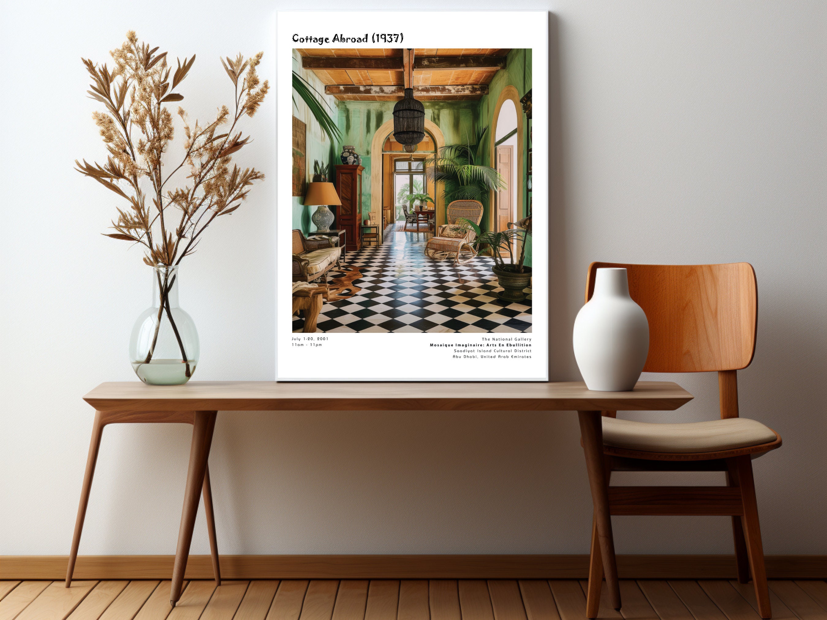 Vintage Colonial House, Jungle Wall Art, Travel Print, British Empire ...