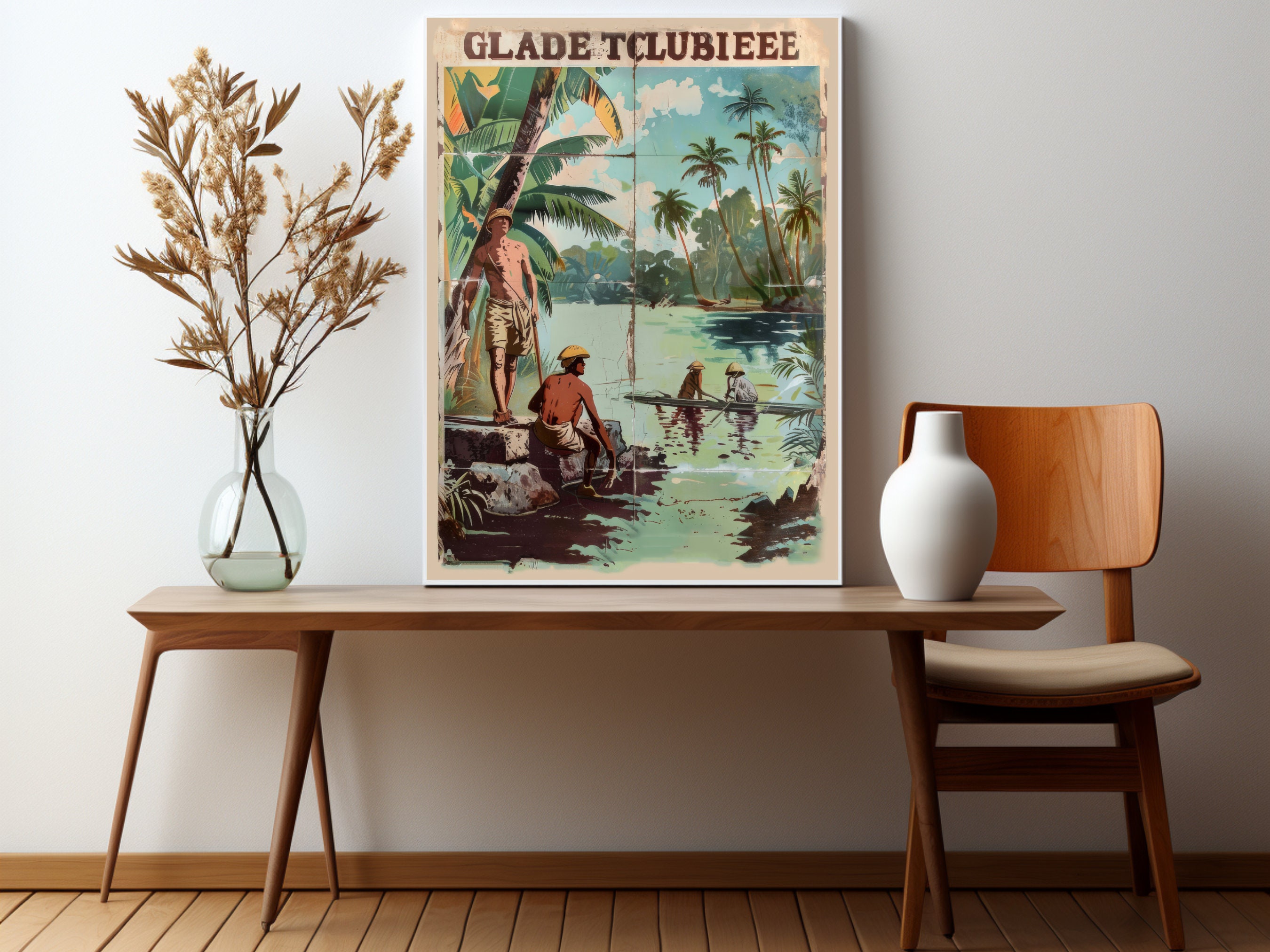 Colonial Photo, Jungle Wall Art, Vintage Postcard, British Colonial ...