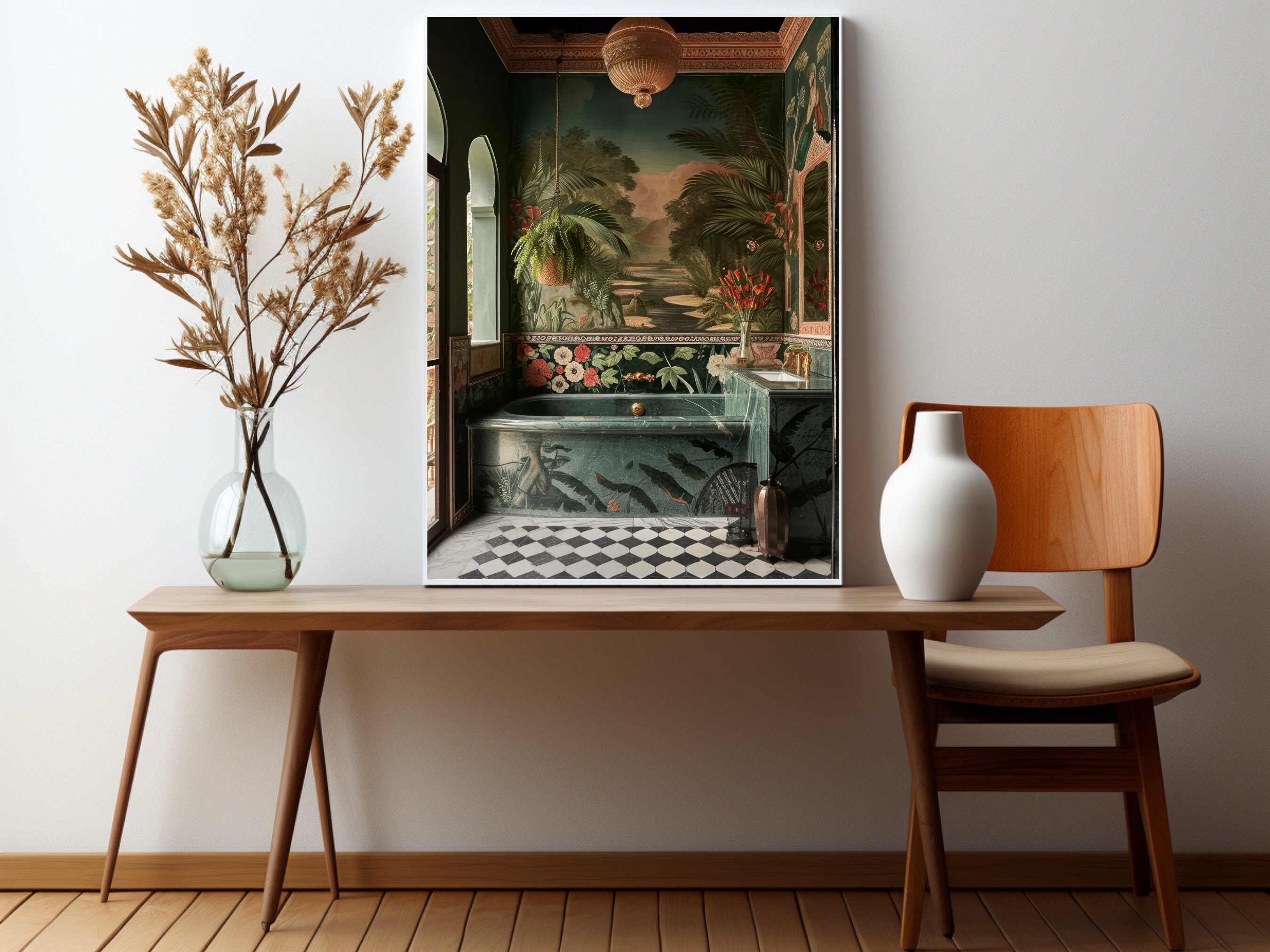 Vintage Colonial House, Jungle Wall Art, Travel Print, British Empire ...