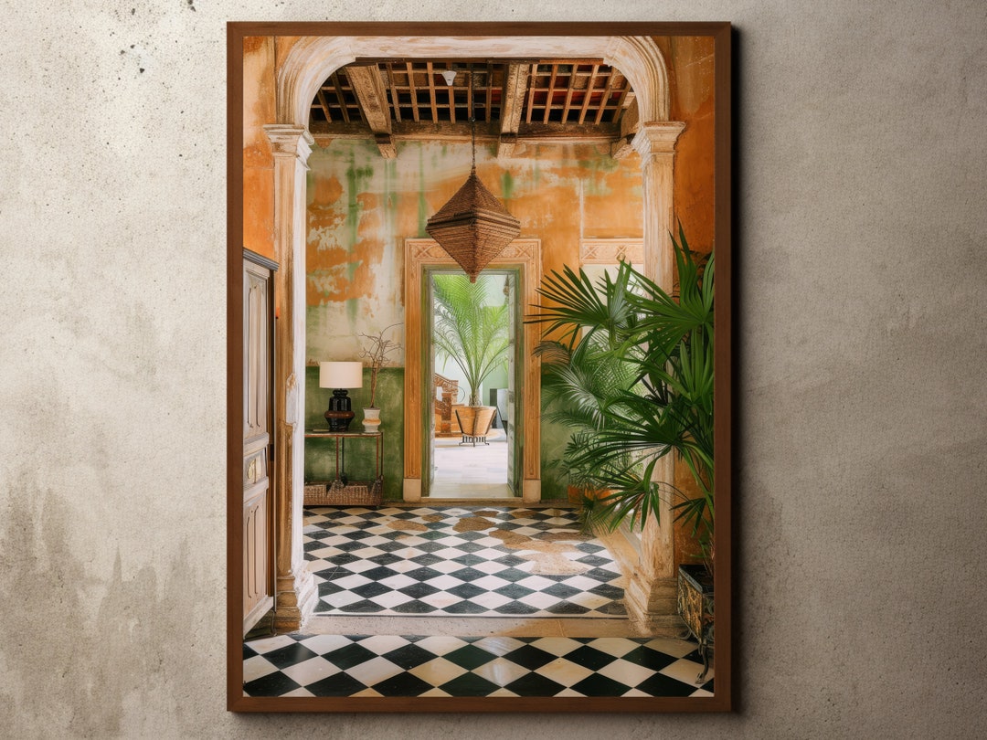 Vintage Colonial House, Jungle Wall Art, Travel Print, British Empire ...