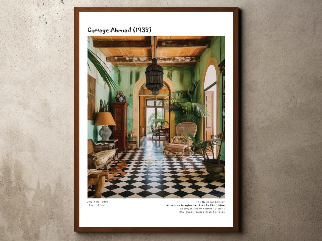 Vintage Colonial House, Jungle Wall Art, Travel Print, British Empire ...