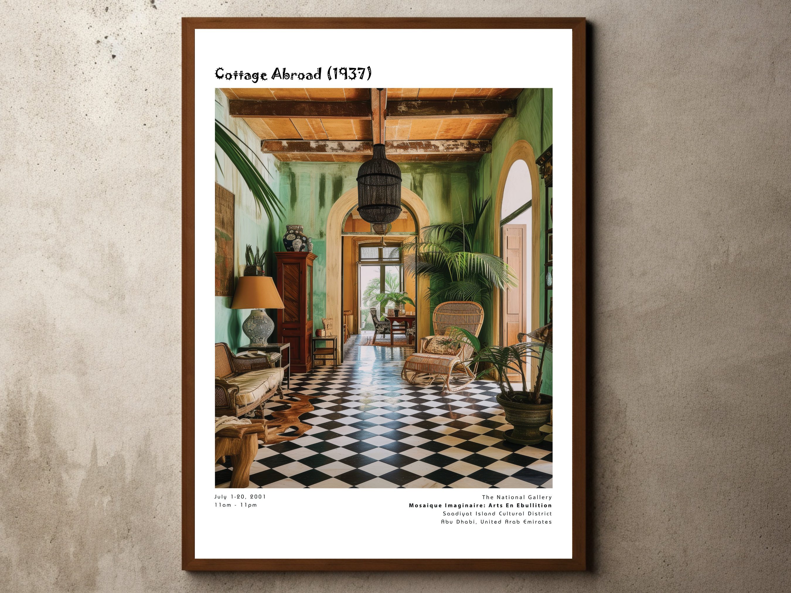 Vintage Colonial House, Jungle Wall Art, Travel Print, British Empire ...