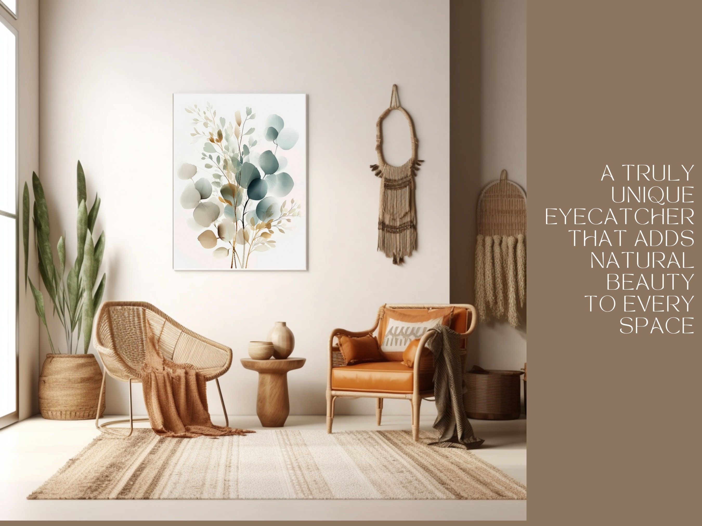 Vintage Flower Drawing, Botanicals, Modern Boho Art, Nature Poster ...