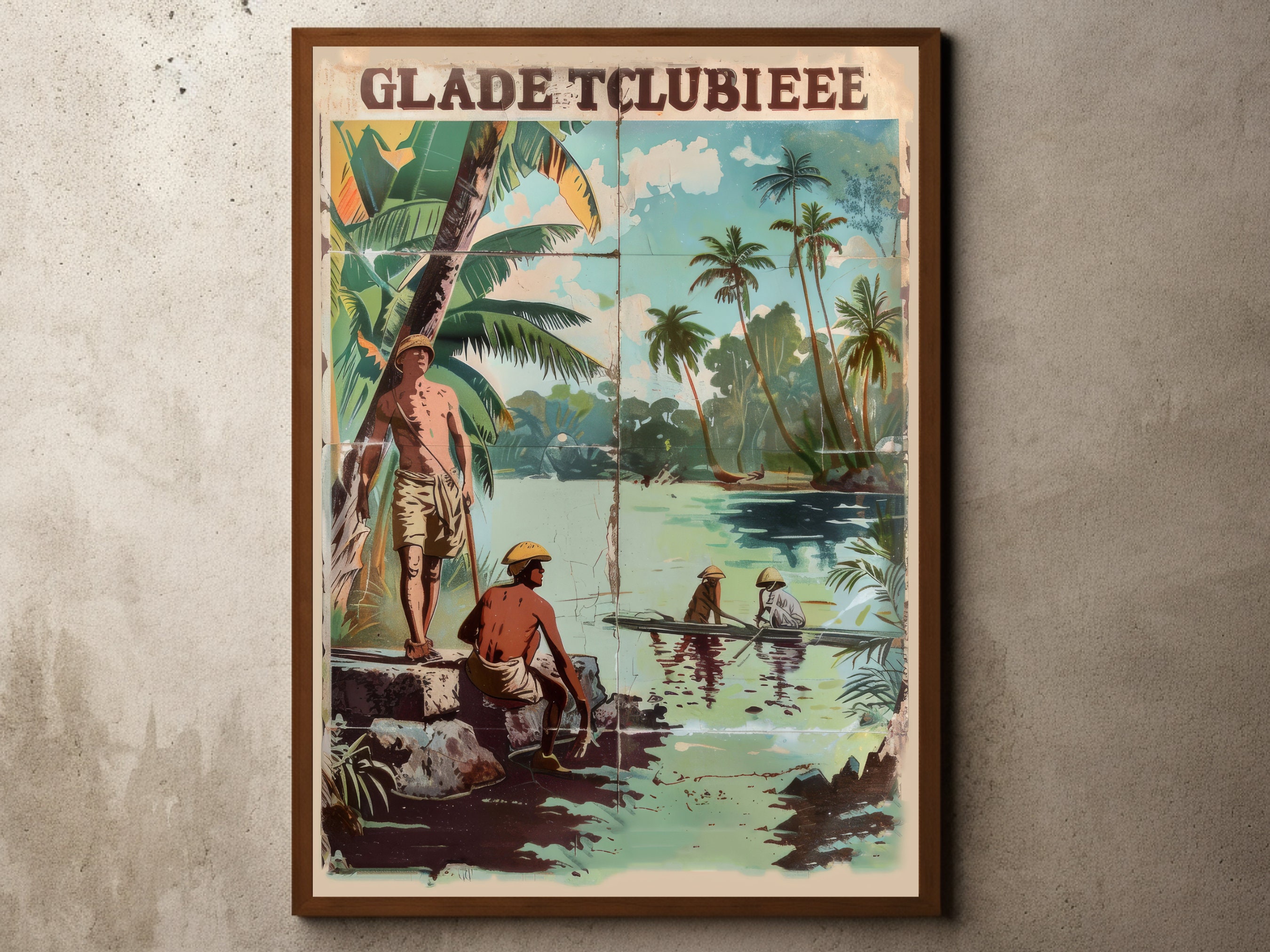 Colonial Photo, Jungle Wall Art, Vintage Postcard, British Colonial ...