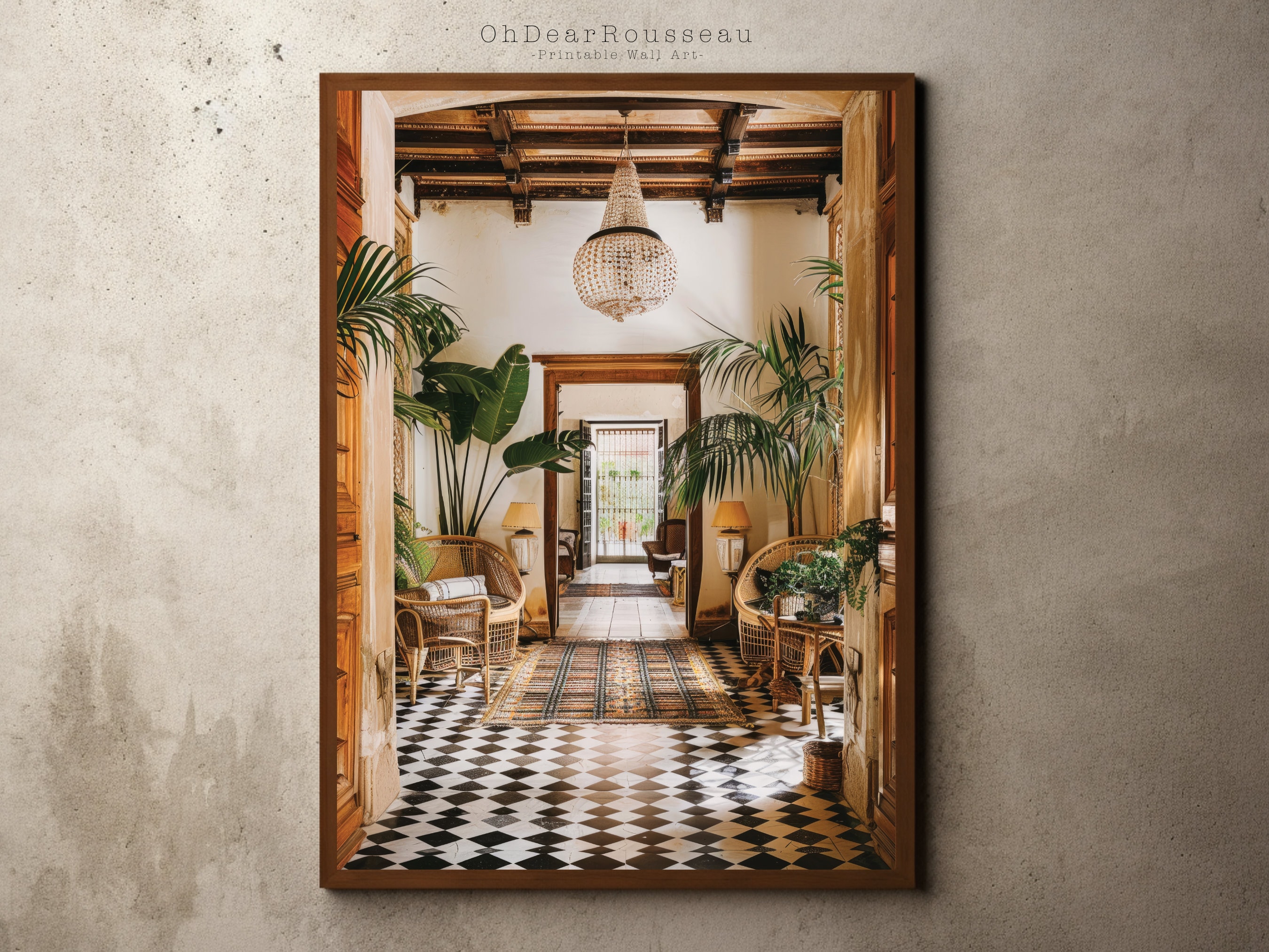 Vintage Colonial House, Jungle Wall Art, Travel Print, British Empire ...