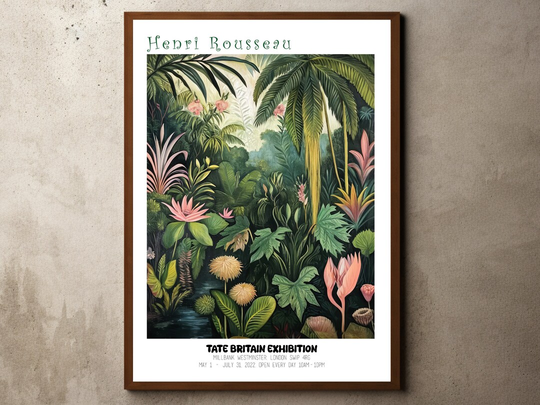 Henri Rousseau Print, Rousseau Poster, Tropical Decor, Botanical Print ...