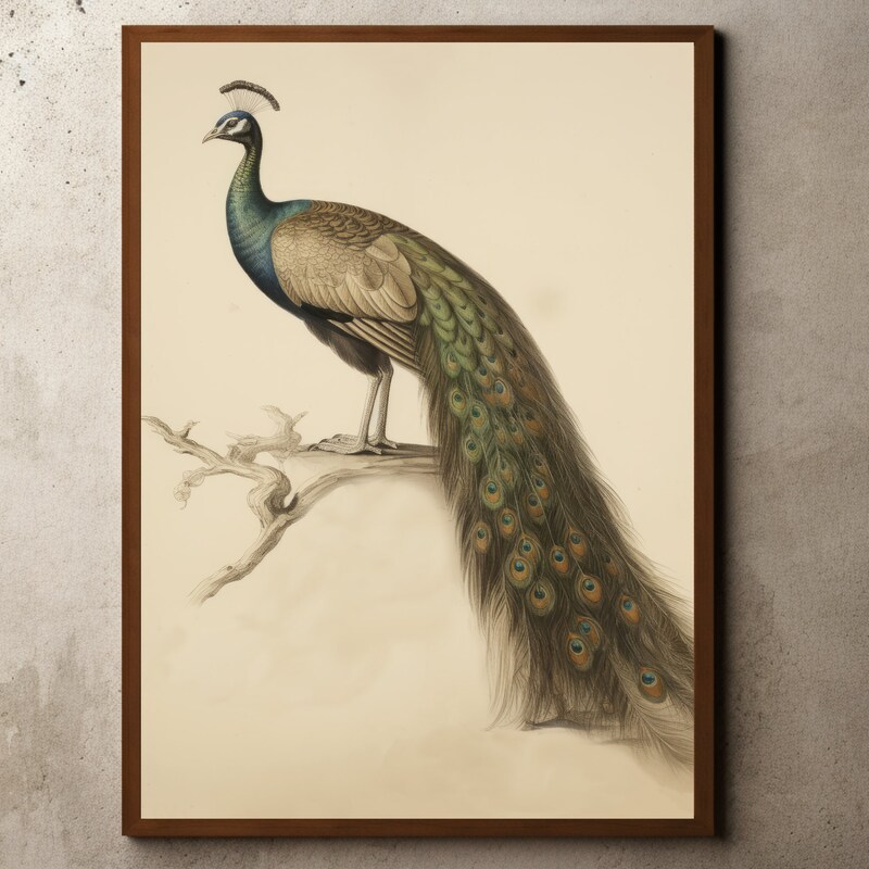 Peacock Art Print - Etsy