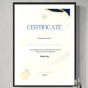 Custom Certificate Template for Canva, Editable Certificate Template, Printable Certificate ...