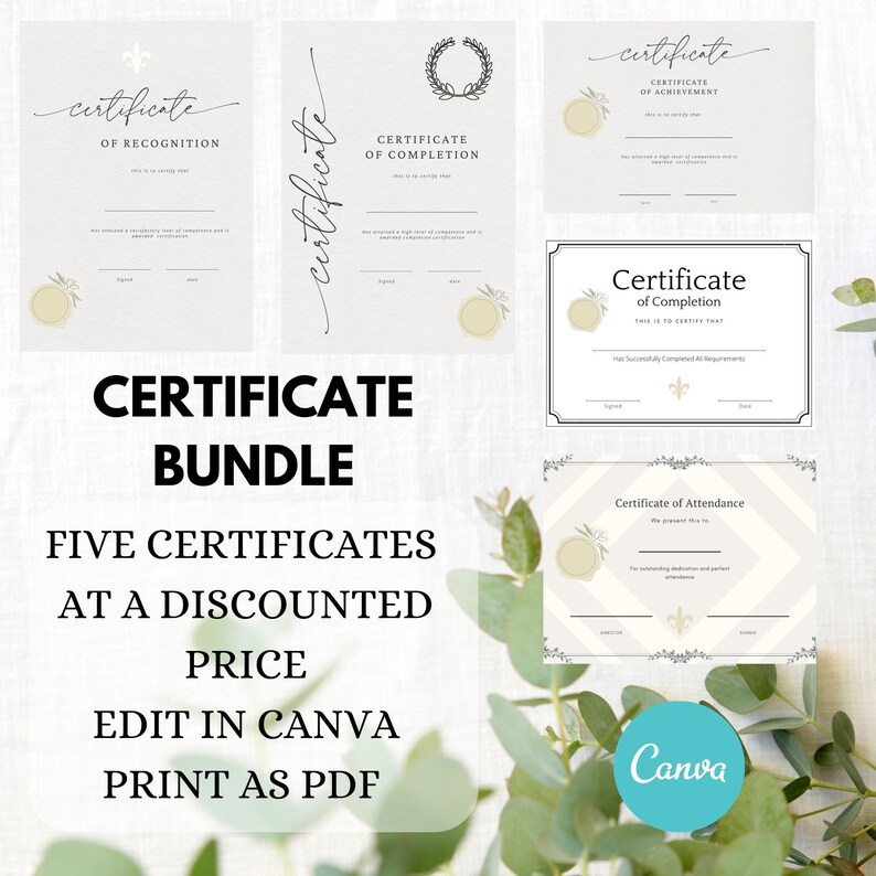 Custom Award Certificates, Program Certificates, Diploma Certificates ...
