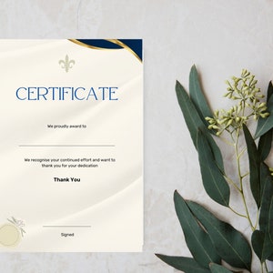 Custom Certificate Template for Canva, Editable Certificate Template, Printable Certificate ...