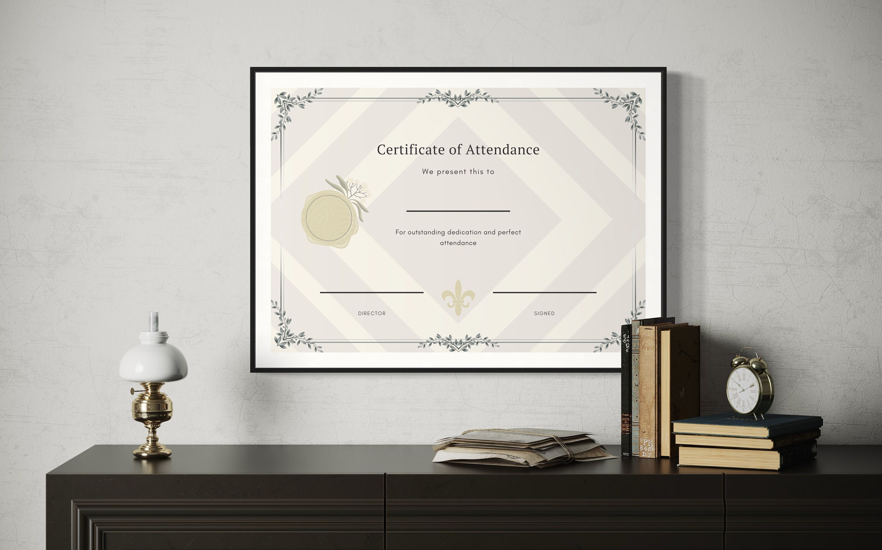 Printable Certificate, Attendance Award, Attendance Certificate, Custom ...