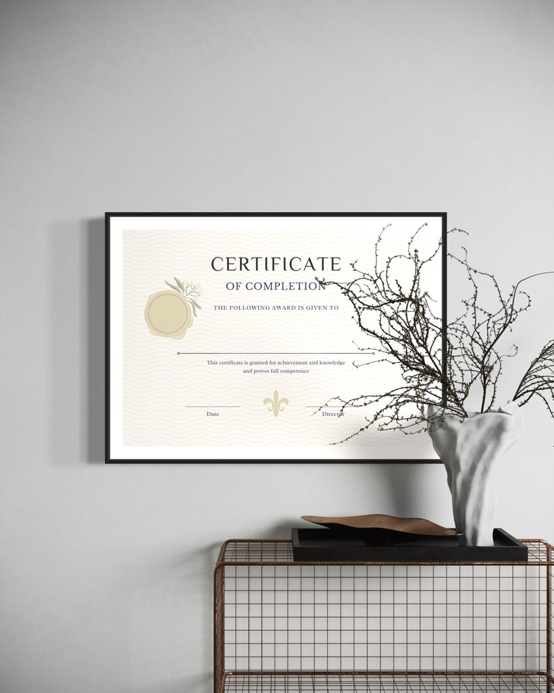 Graduation Certificate, Printable Certificate, Completion Certificate ...