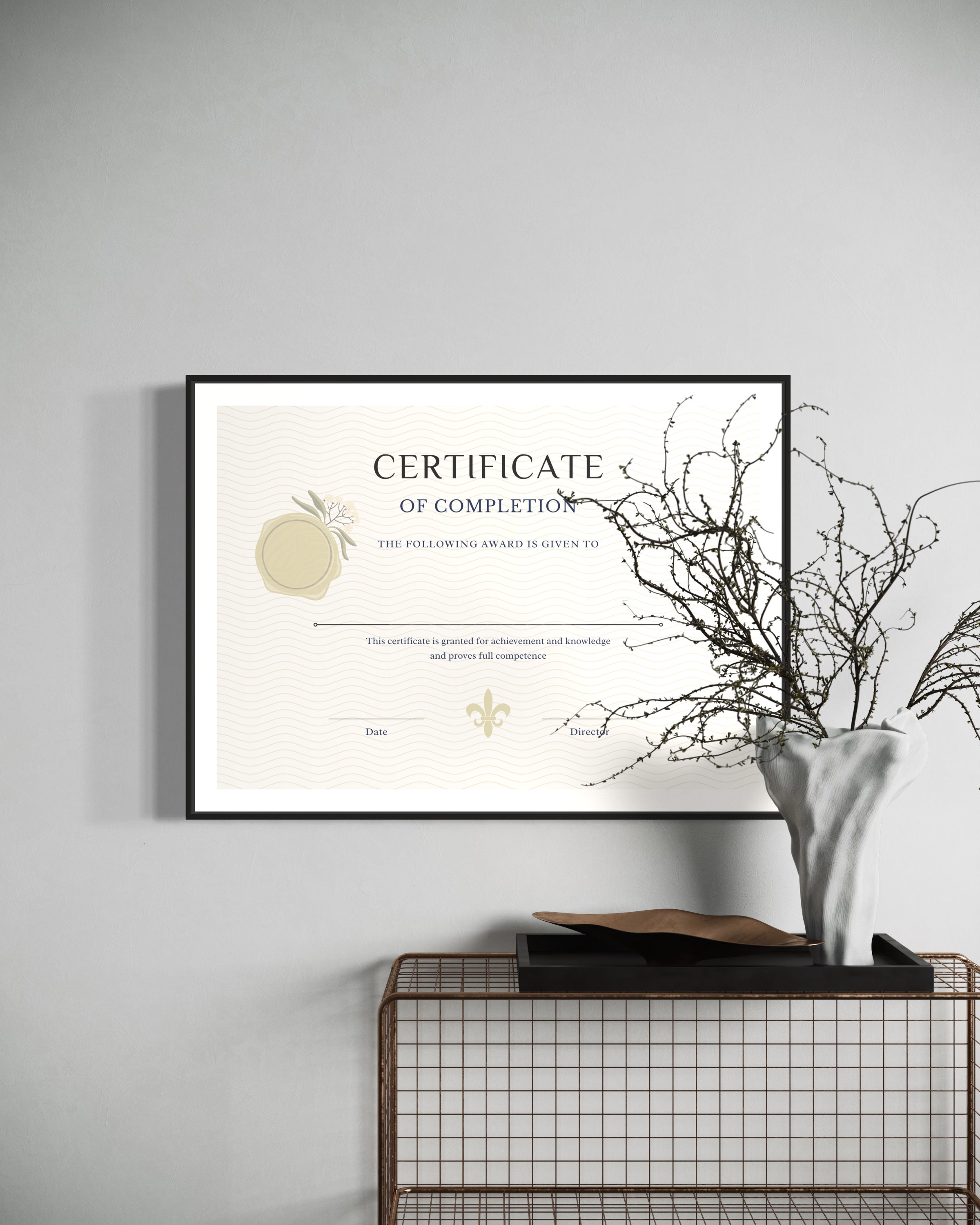 Graduation Certificate, Printable Certificate, Completion Certificate, Custom Certificate ...