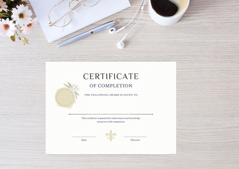 Graduation Certificate, Printable Certificate, Completion Certificate ...