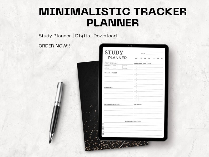 Study Planner Printable, Print at Home Study Plan, Student Planning ...