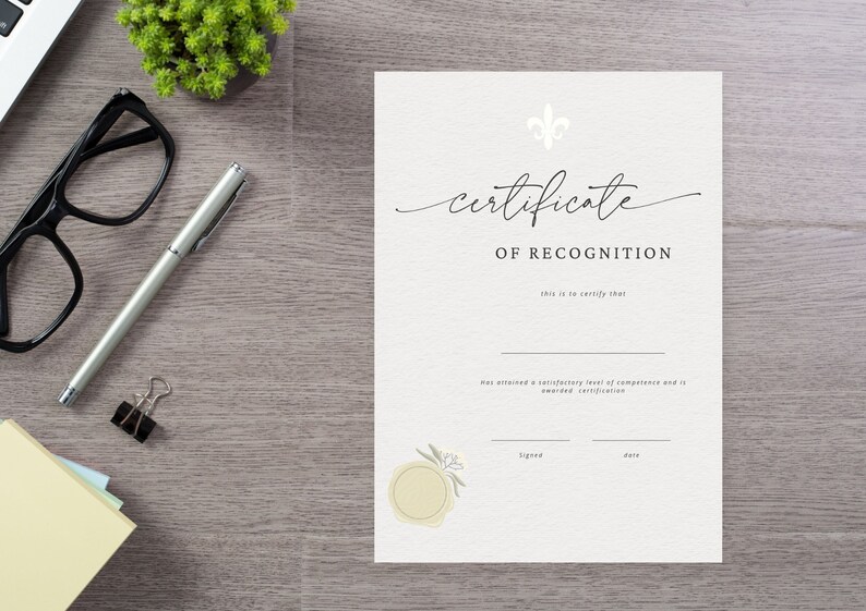 Certificate of Recognition, Custom Award Certificate, Certificate Canva ...