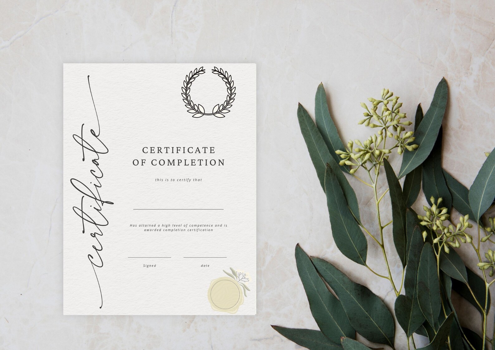 Editable Certificate of Completion, Printable Student Certificate ...