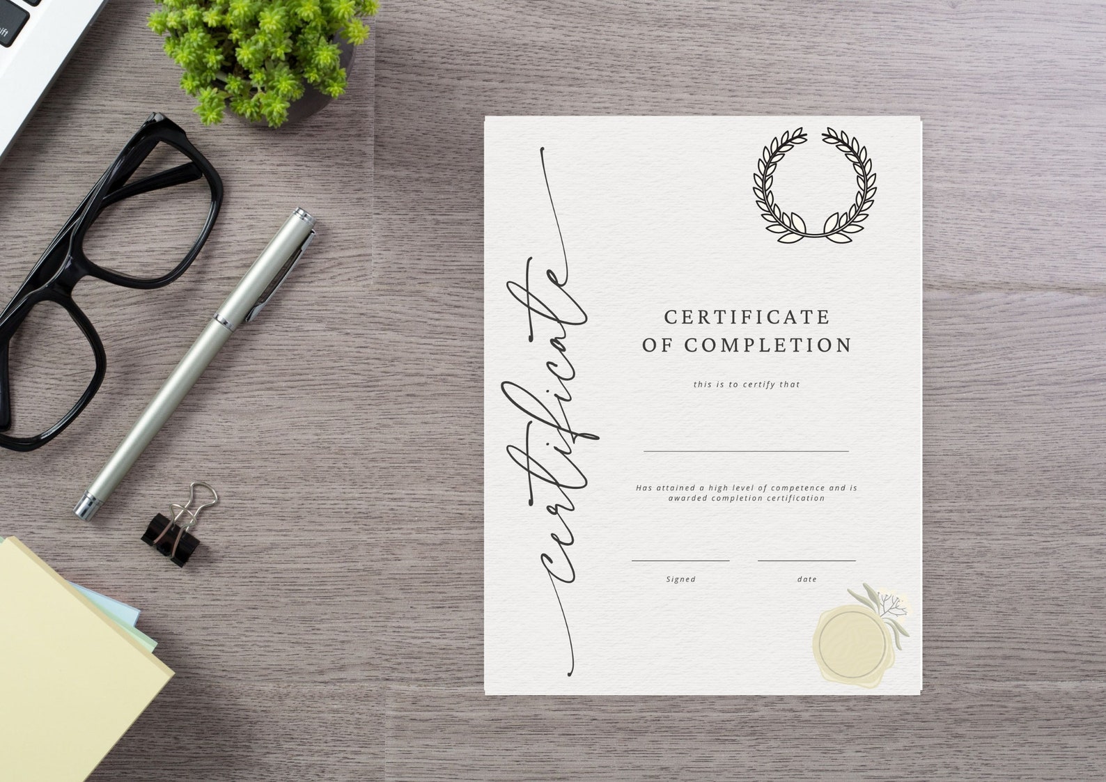 Editable Certificate of Completion, Printable Student Certificate ...