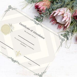 Printable Certificate, Attendance Award, Attendance Certificate, Custom ...