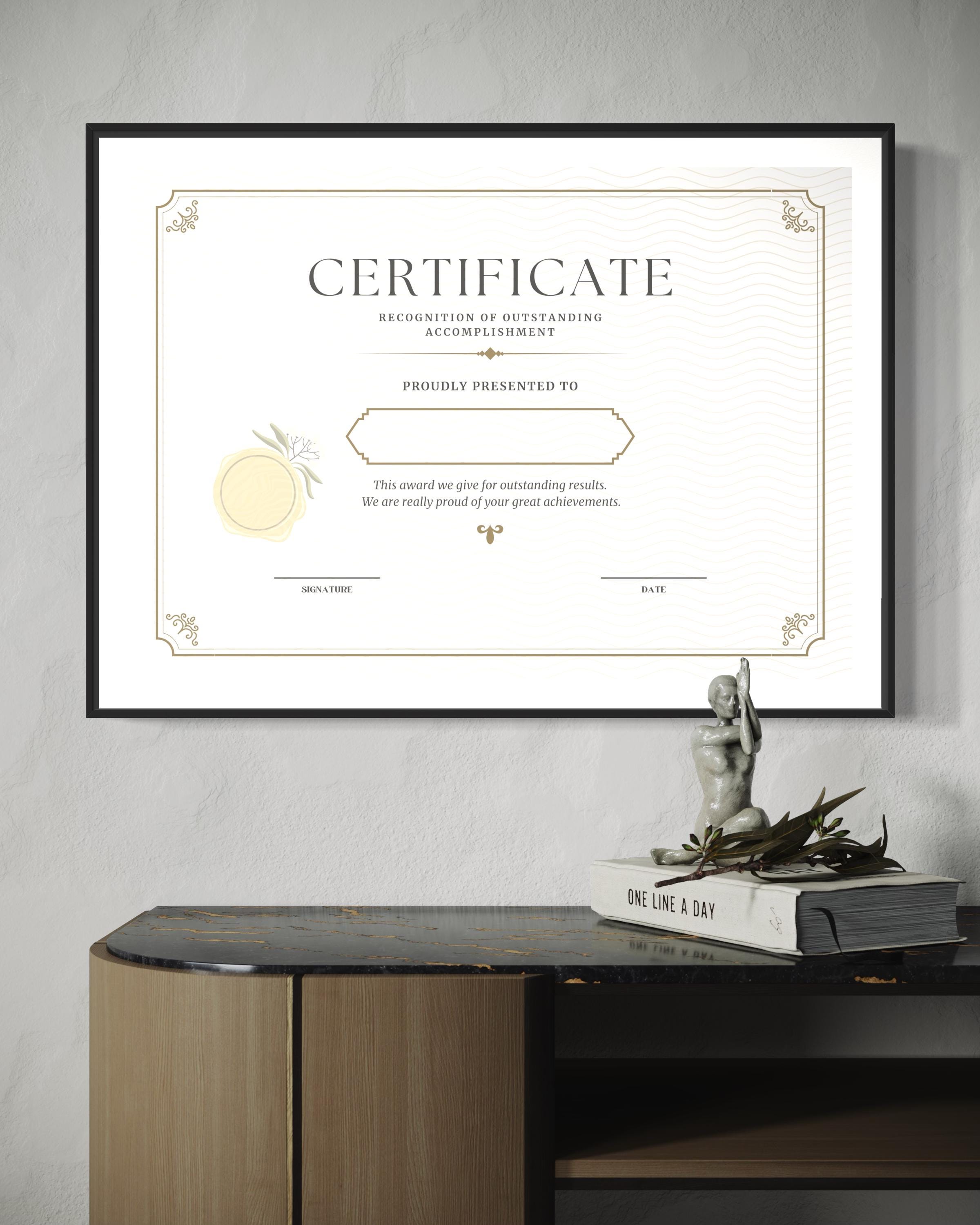 Custom Award Certificates, Program Certificates, Diploma Certificates ...