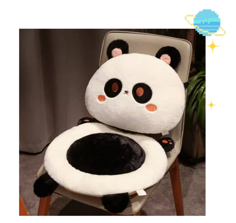 Cute Animal-shaped Plush Chair Seat and Back Support Cushion - Etsy
