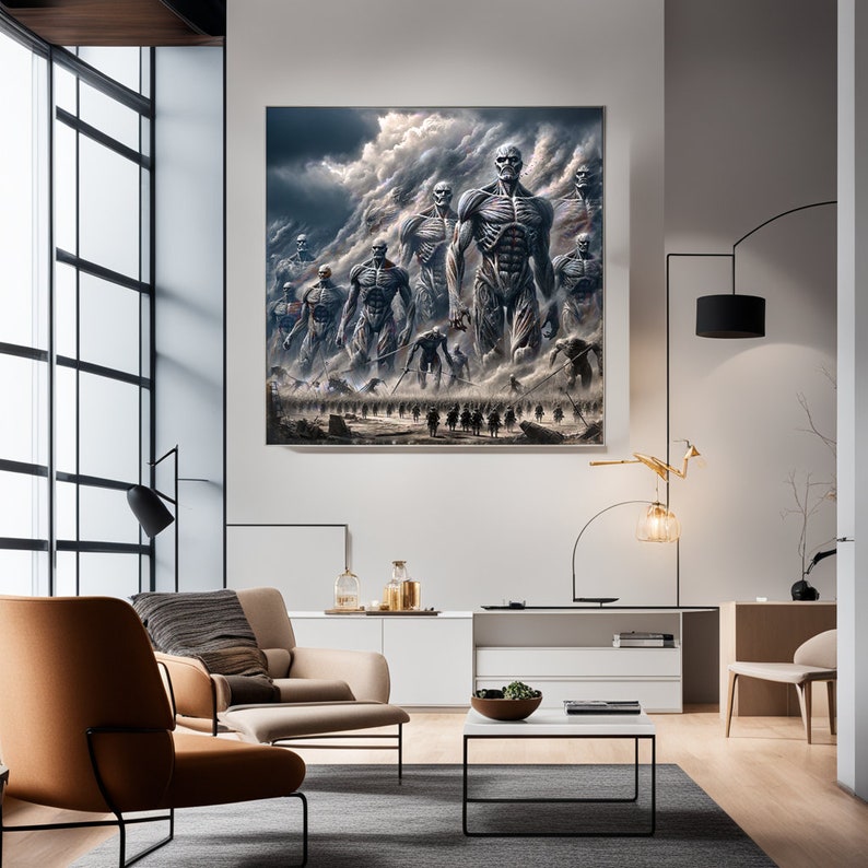 Attack on Titan Art the Rumbling Vs the World Anime Art - Etsy