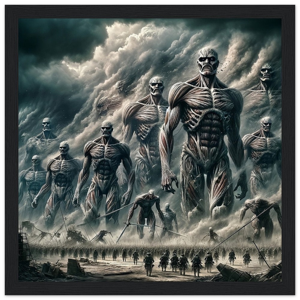 Attack on Titan Art the Rumbling Vs the World Anime Art - Etsy