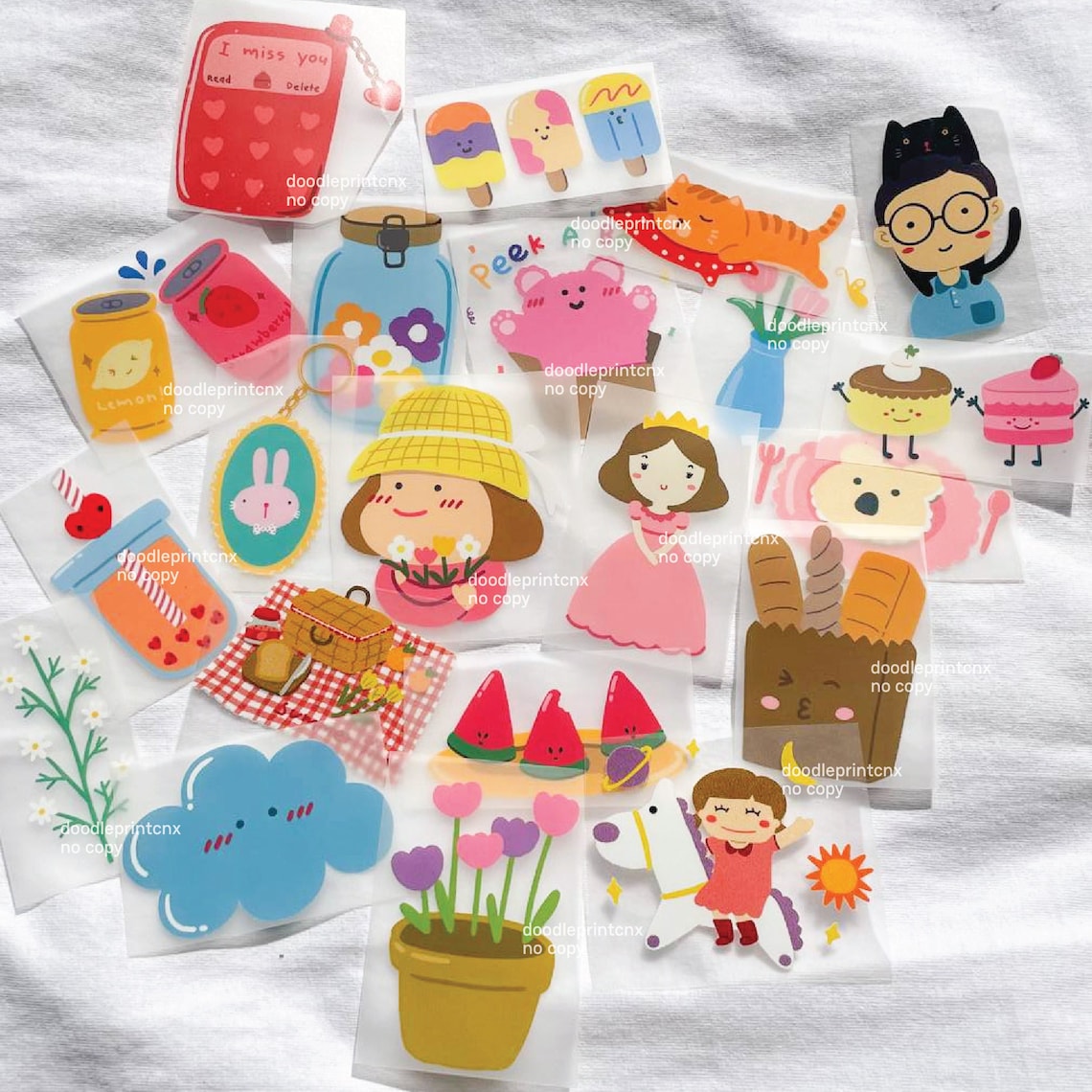 SET Chalk Paint Cute Kids DTF Transfers DTF Transfers - Etsy