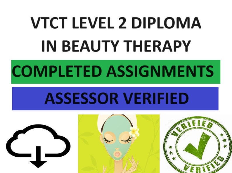 Nvq Level 3 Diploma Vtct Beauty Therapy Treatments Assignment Etsy