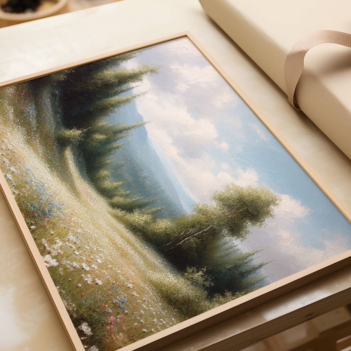 Spring Nature Art Print Painting PRINTABLE Landscape Art Spring Scene ...