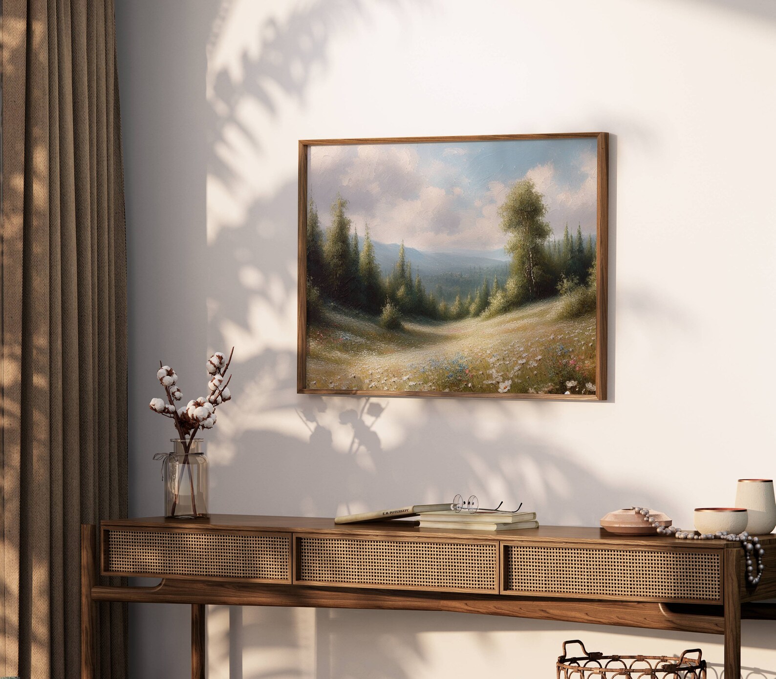 Spring Nature Art Print Painting PRINTABLE Landscape Art Spring Scene ...