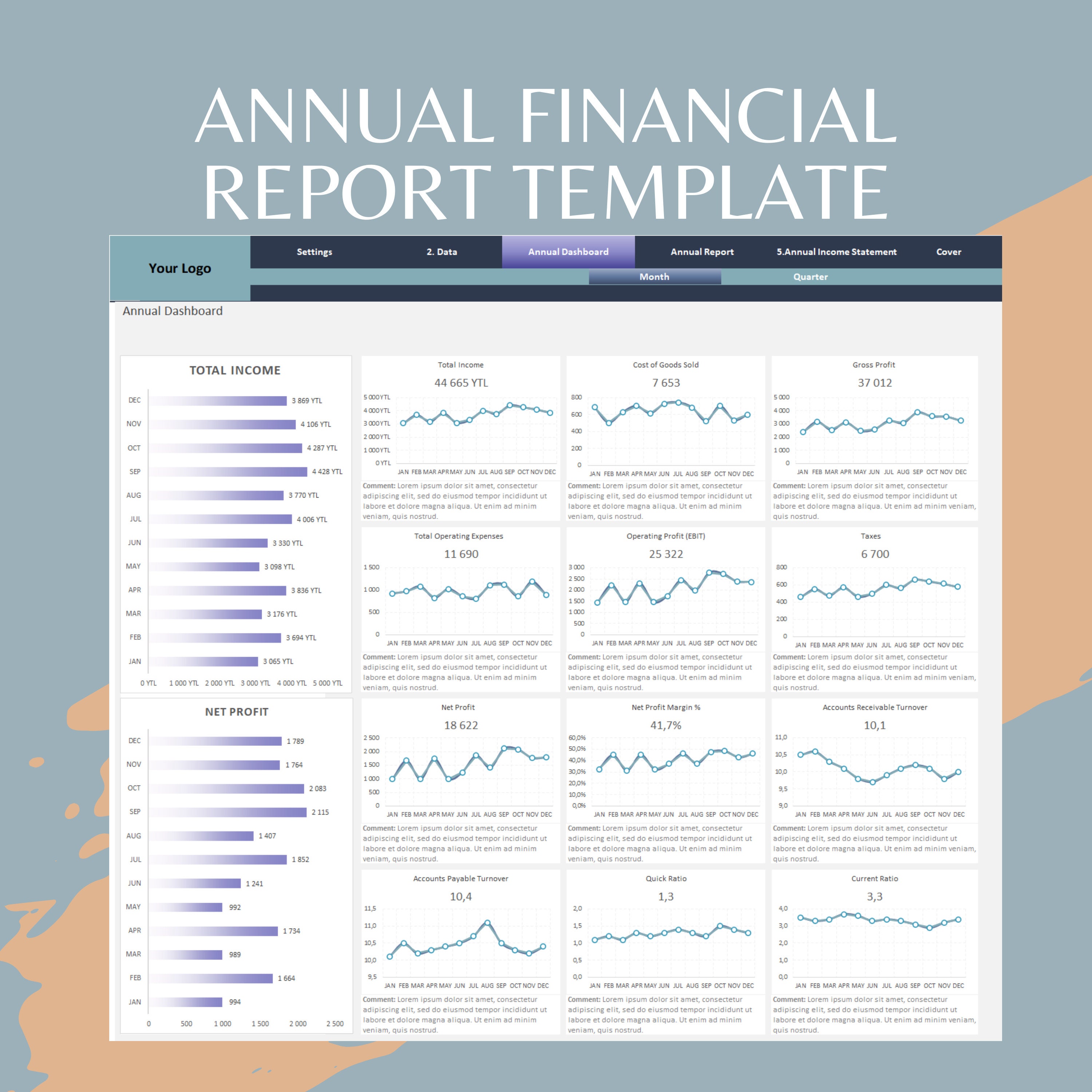 Annual Financial Report Template, Comprehensive Financial Report ...