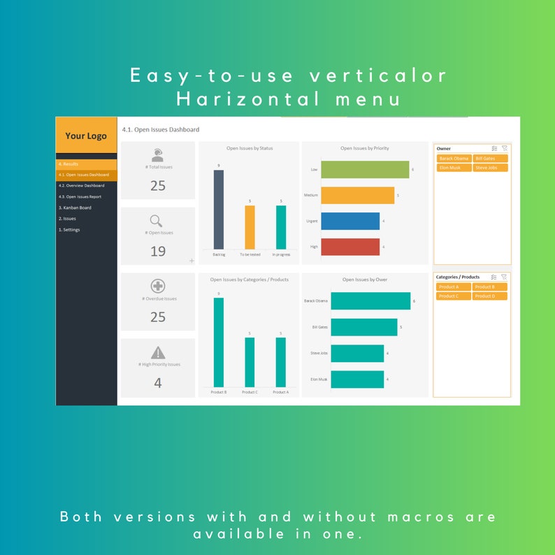 Issue Log Excel Template - Streamline Problem Tracking, Excel Issue Log ...