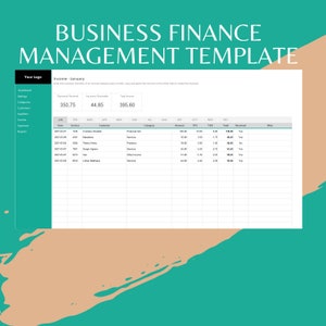 Business Finance Management Template - Etsy