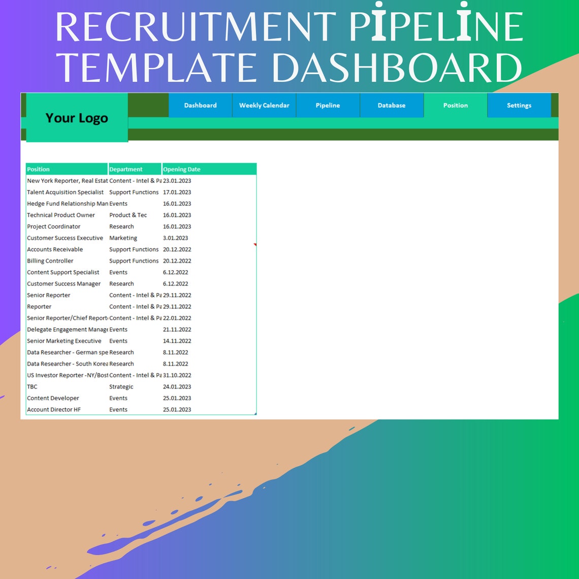 Recruitment Tracker , Human Resource Management, Recruitment Pipeline ...