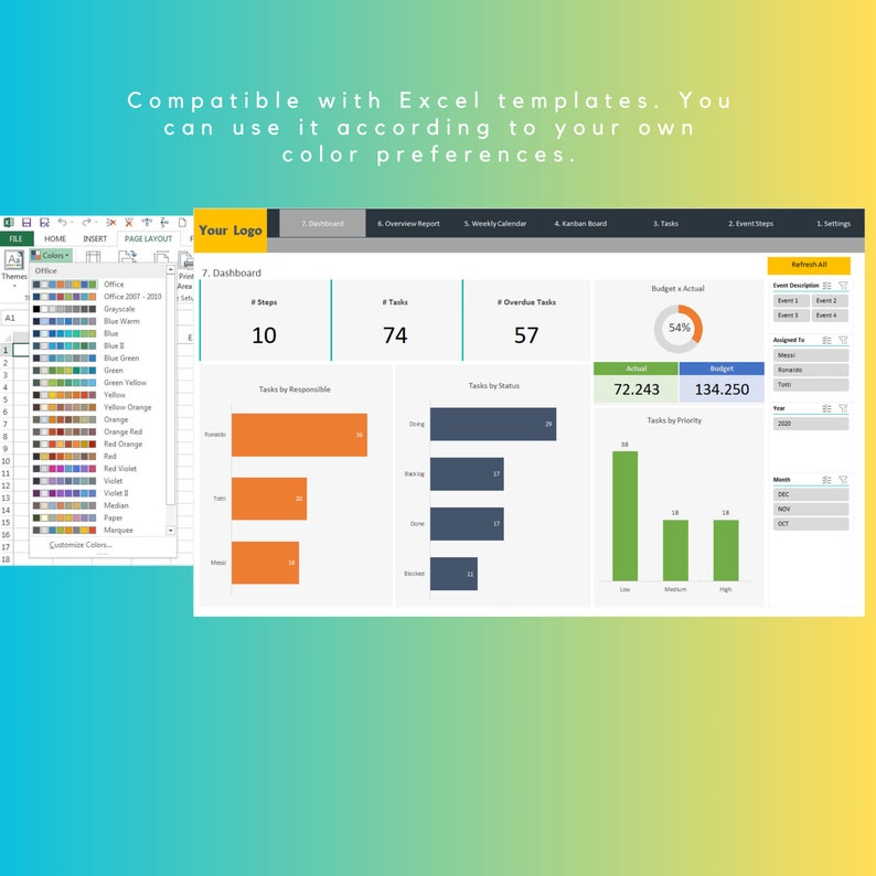 Event Planning Excel Template - Organize Your Next Event With Ease - Etsy