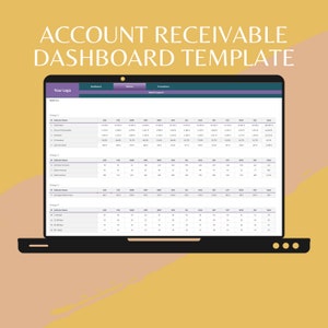 Accounts Receivable Dashboard Template: Excel Cash Flow Management - Etsy