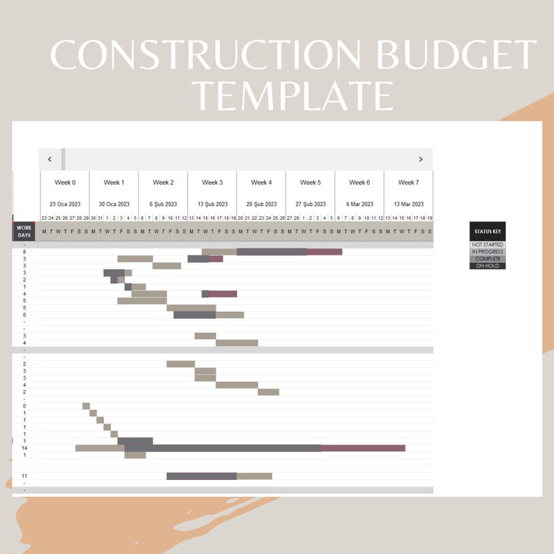 Construction Budget Template, Construction Home Building Planner ...