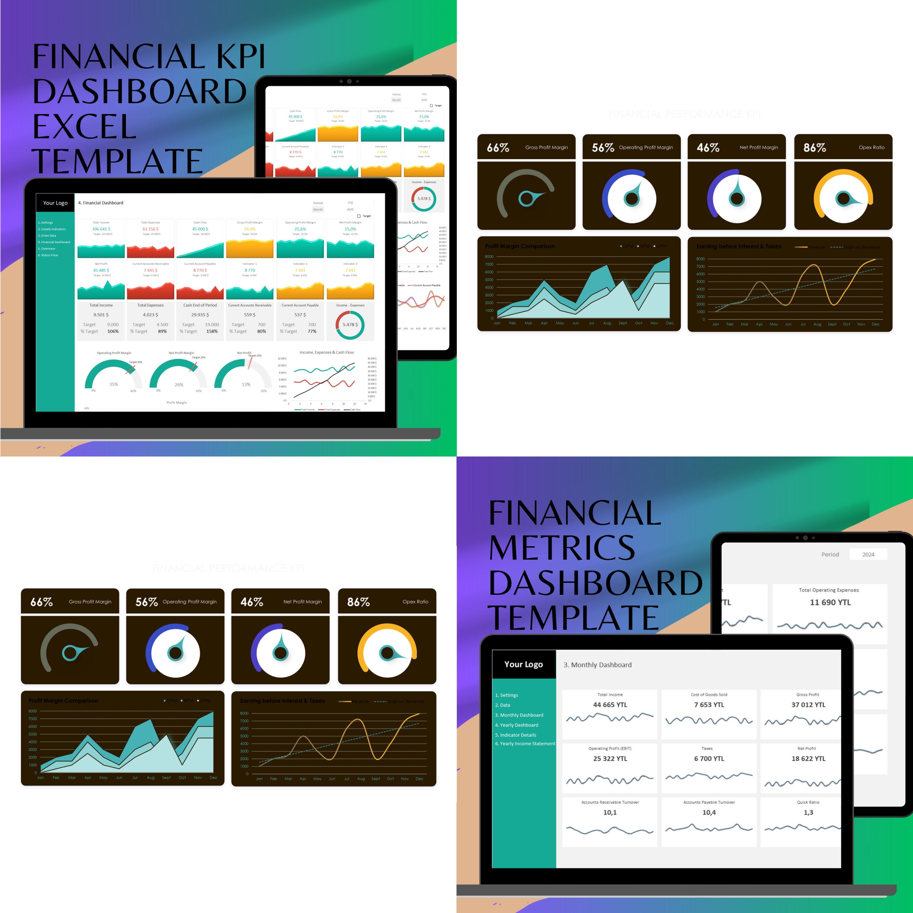 Excel Finance Management Bundle: Budget, Income, Expense, KPI ...