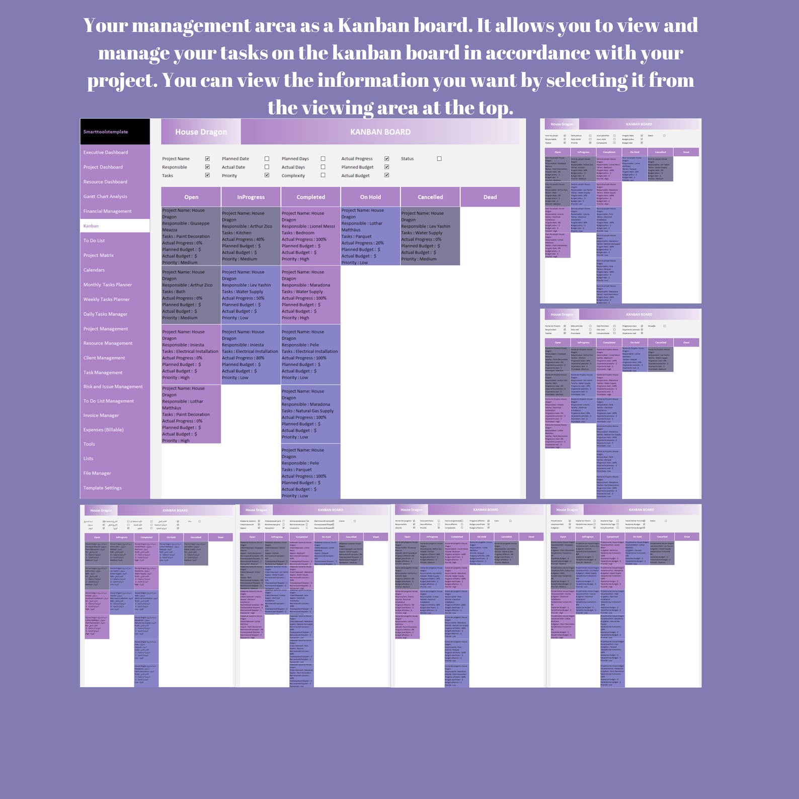 Home Building Project Management Template: Excel Construction Budget ...