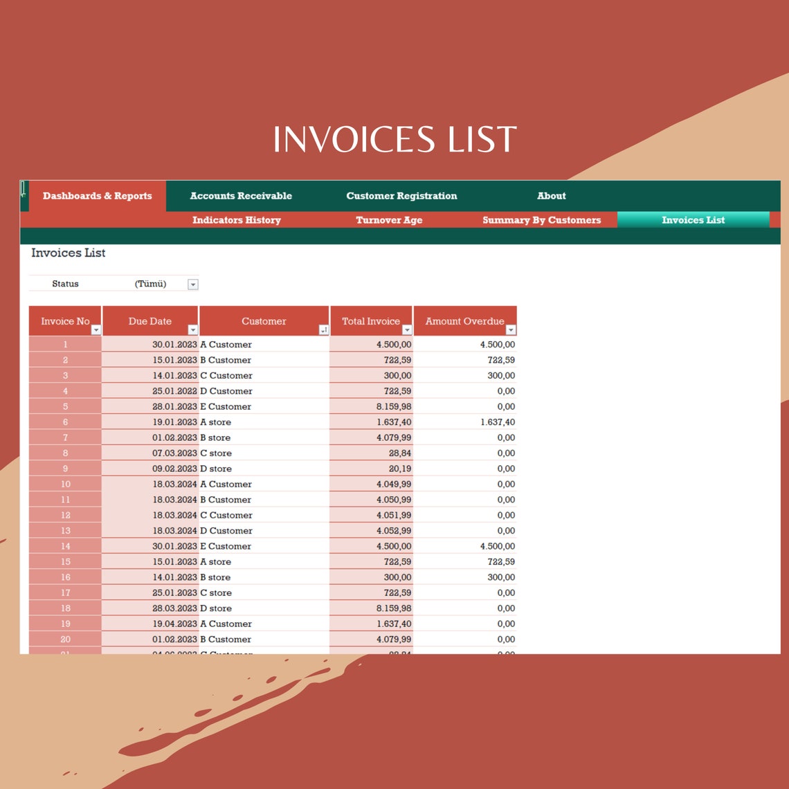 Accounts Receivable Management Template,efficient Accounts Receivable ...
