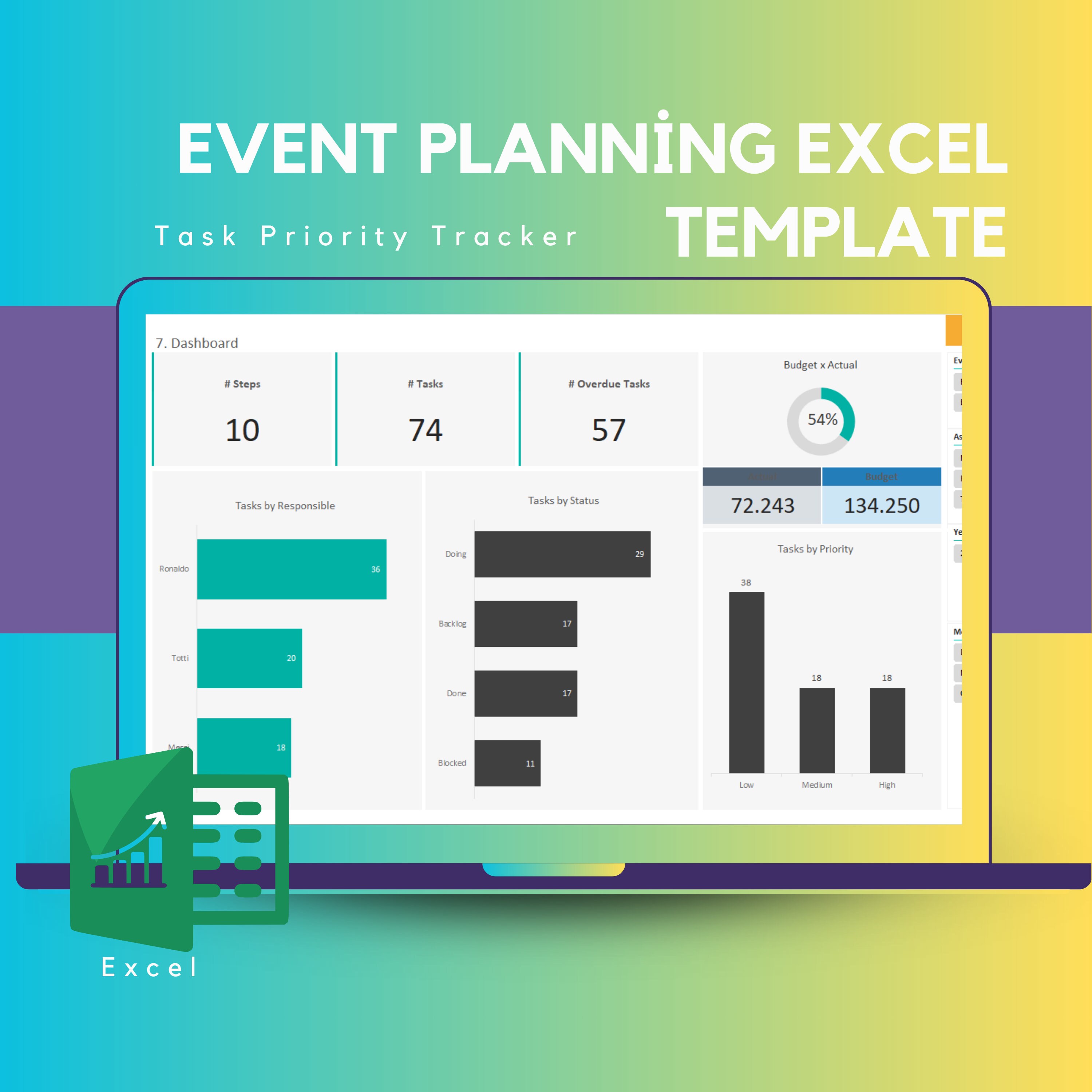 Event Planning Excel Template - Organize Your Next Event With Ease - Etsy