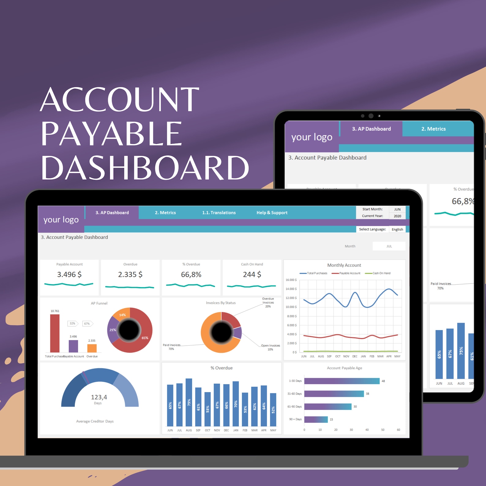 Accounts Payable Dashboard Template, Streamline Your Payment Management ...