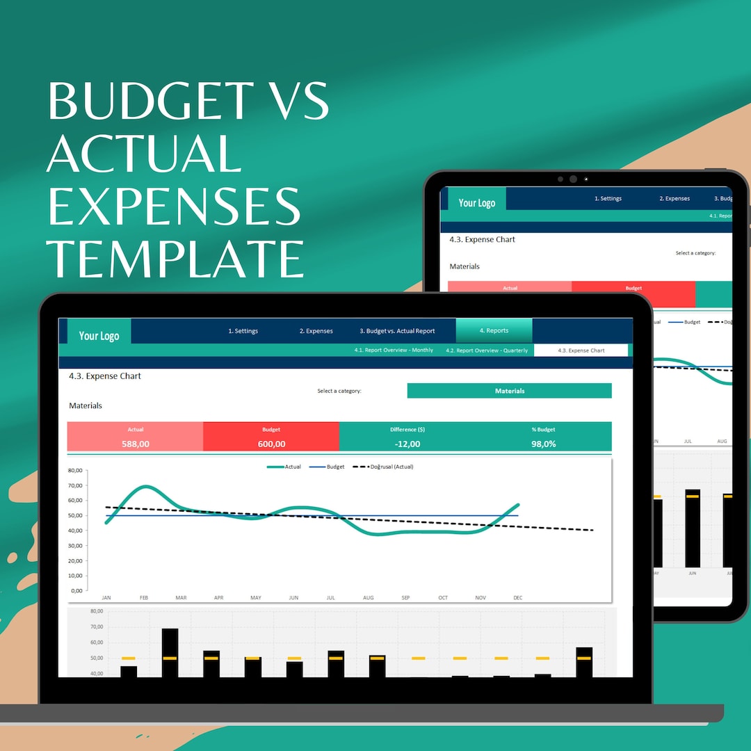 Budget Vs Actual Expenses Template - Efficient Financial Tracking ...