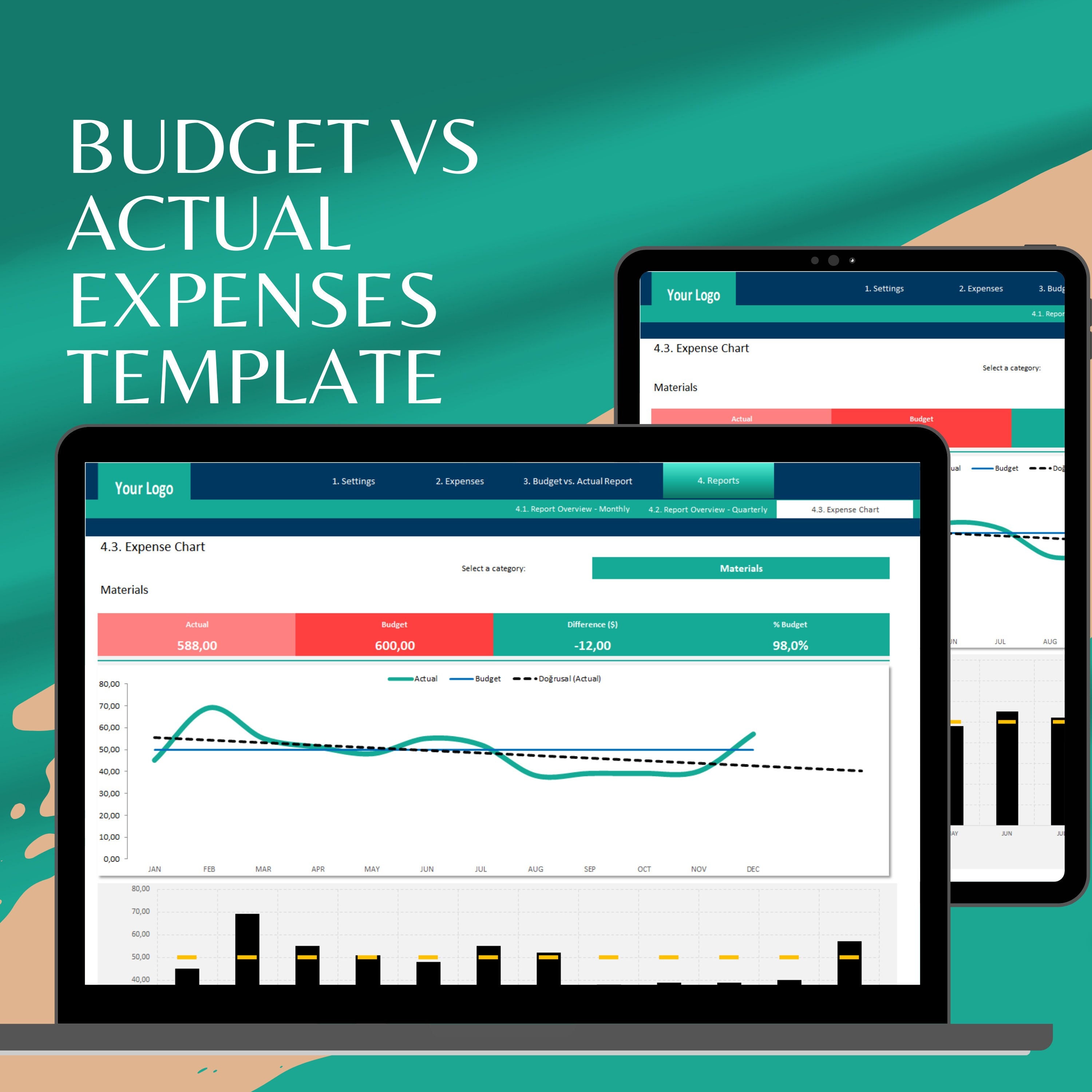 Budget Vs Actual Expenses Template - Efficient Financial Tracking ...